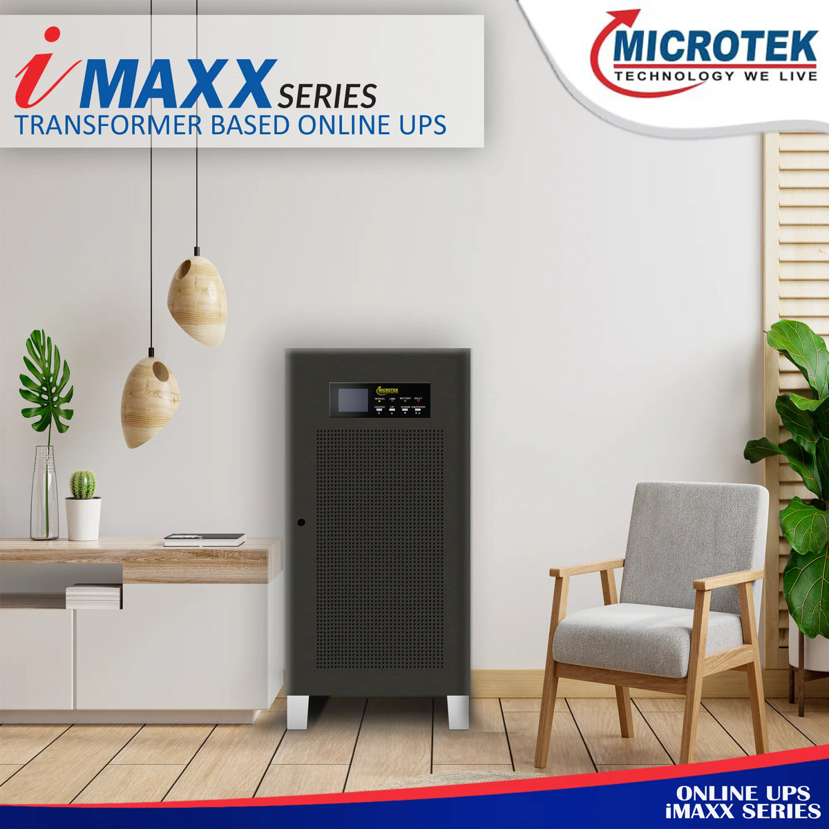 Microtek Online ups 10 kva with isolation 3 Phase In 1 Phase Out i-max