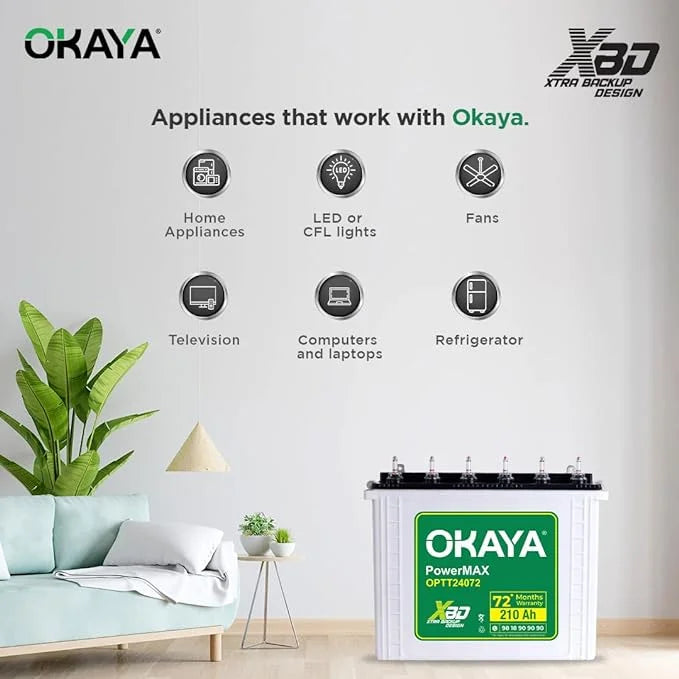 Okaya inverter battery 210 ah optt24072 best dealer price