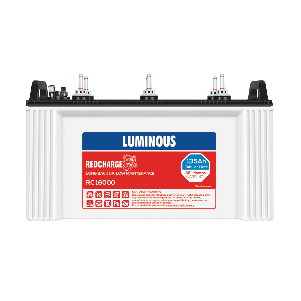 Luminous Inverter Battery 135 Ah RC16000 Best price dealer delhi